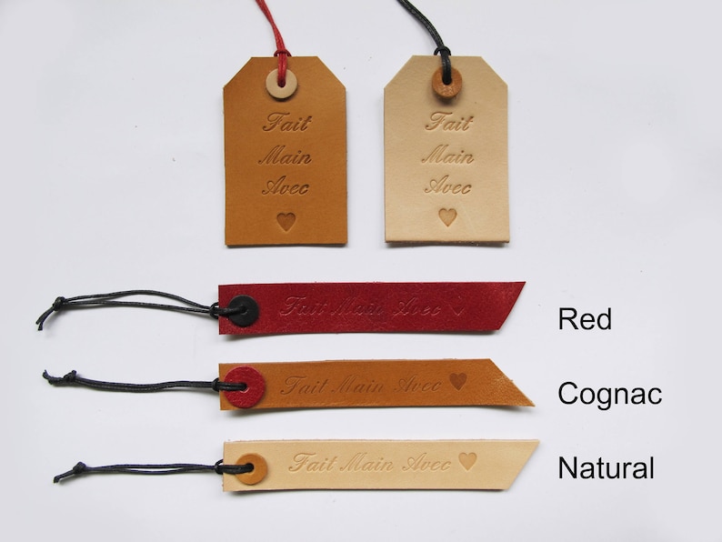 Leather Gift Tags Hand-stamped Gift Tags | Etsy
