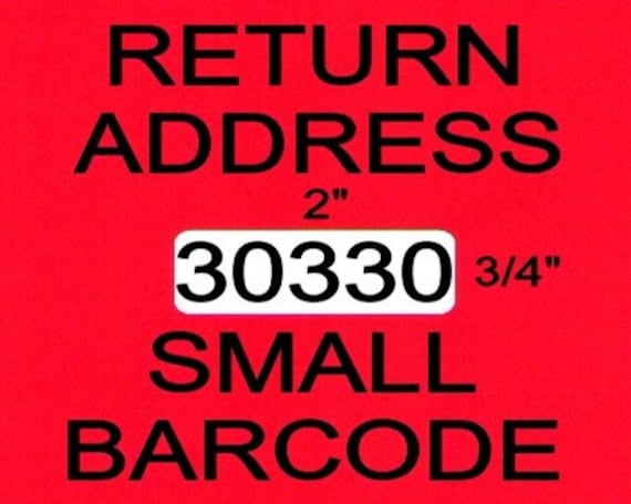 1 Roll Return Address / Barcode Label Fits DYMO 30330 BPA | Etsy