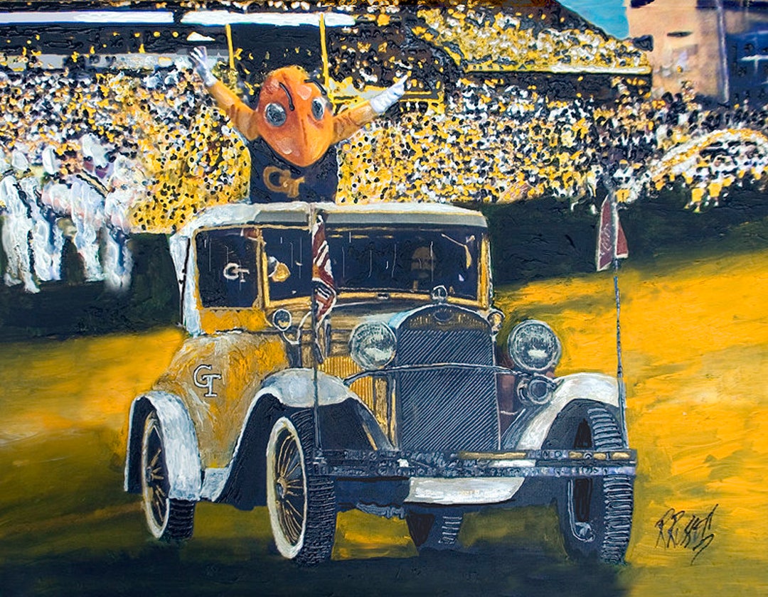 Georgia Tech University - the Rambling Wreck - Etsy