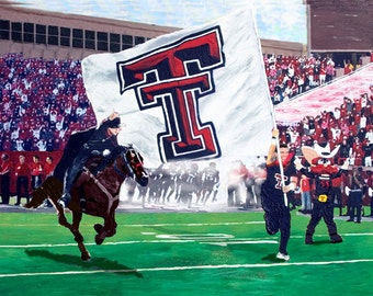 Texas Tech Masked Rider Art - Etsy