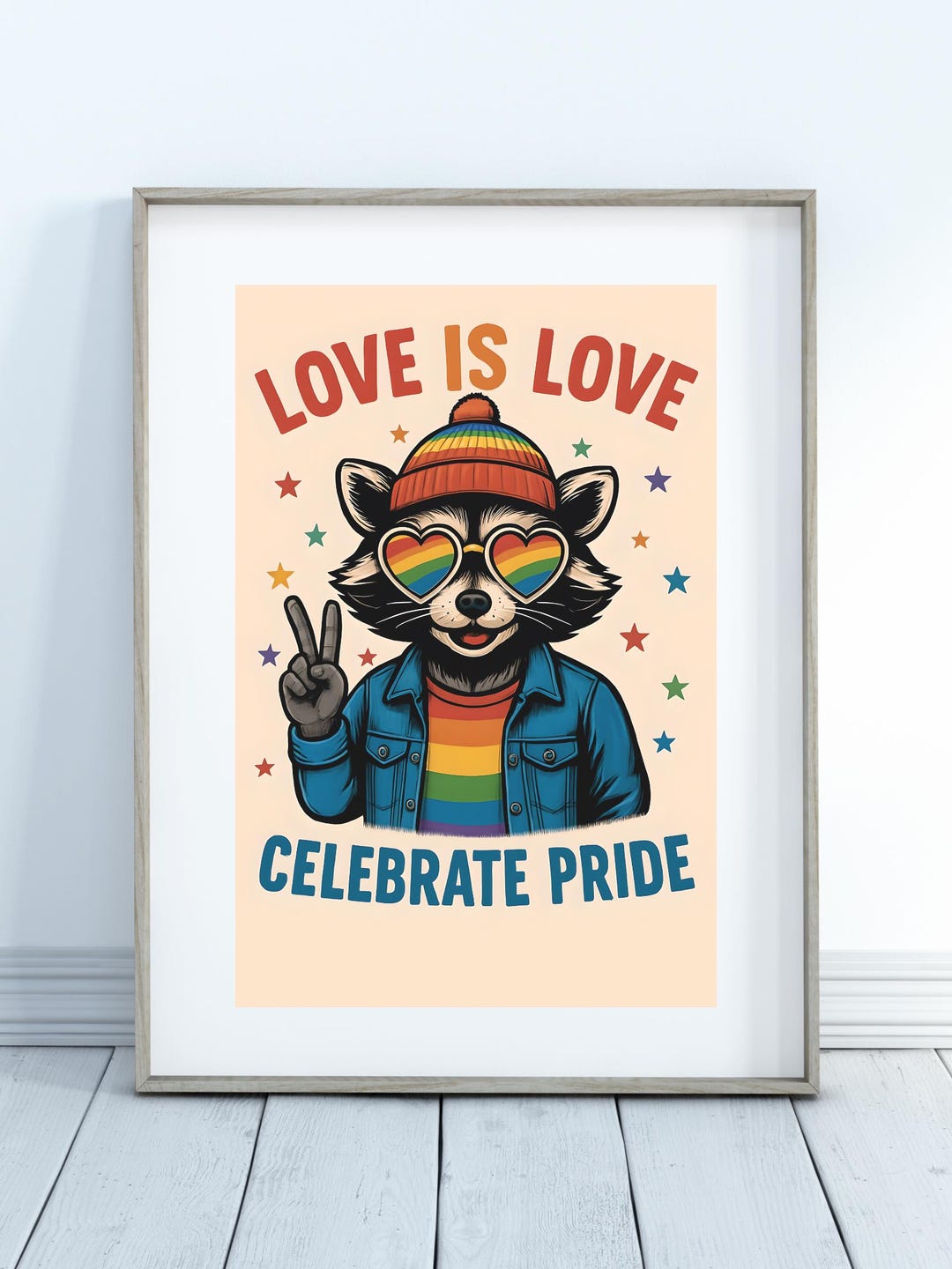 Bi Pride Wall Poster, LGBTQ+ Art, Bisexual Flag Decor, Pride Room Art ...