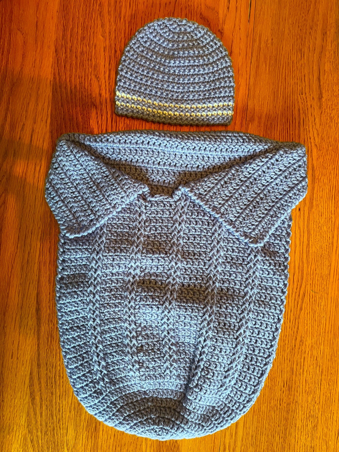 Infant Cocoon - Pastel Blue Cable Stitch - Great for Newborns and ...