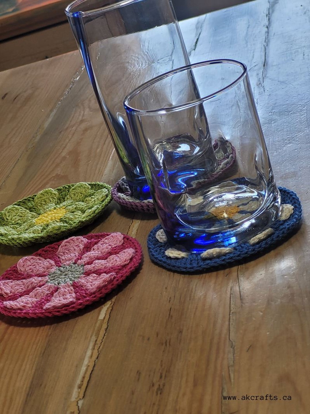 Retro 3D Daisy Flower Coaster - Easy Flower Coaster Crochet Pattern ...