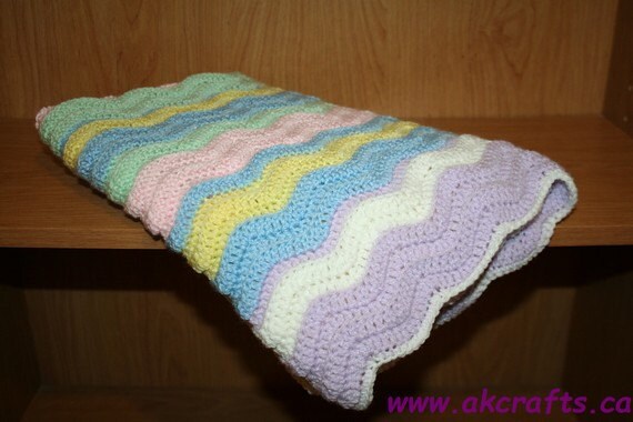 Crochet Pattern - Wave Pattern, Ripple - Baby Afghan - Throw - Pdf ...