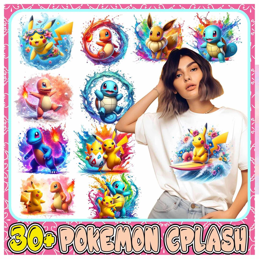 Mega Splash Pokemon Bundle, Pokemon Svg, Pokemon Cricut, Pikachu Svg ...