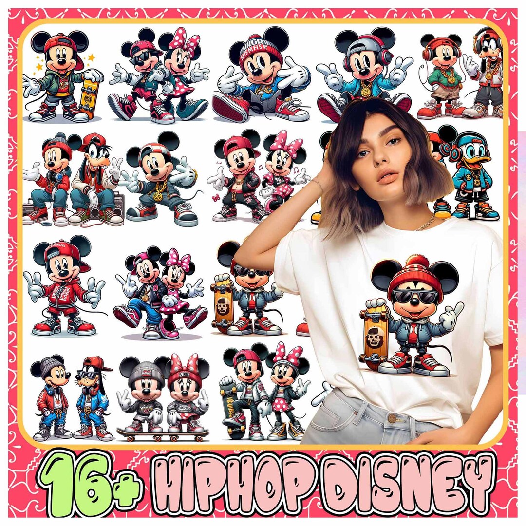 Mega Mickey and Friends Hiphop Svg Bundle, Urban Mouse Svg, Disney ...