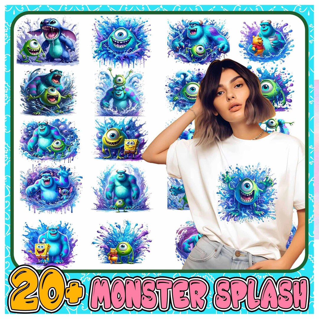 Splash Monsters Svg, Characters SVG, Monsters for Cricut, Monsters Head ...