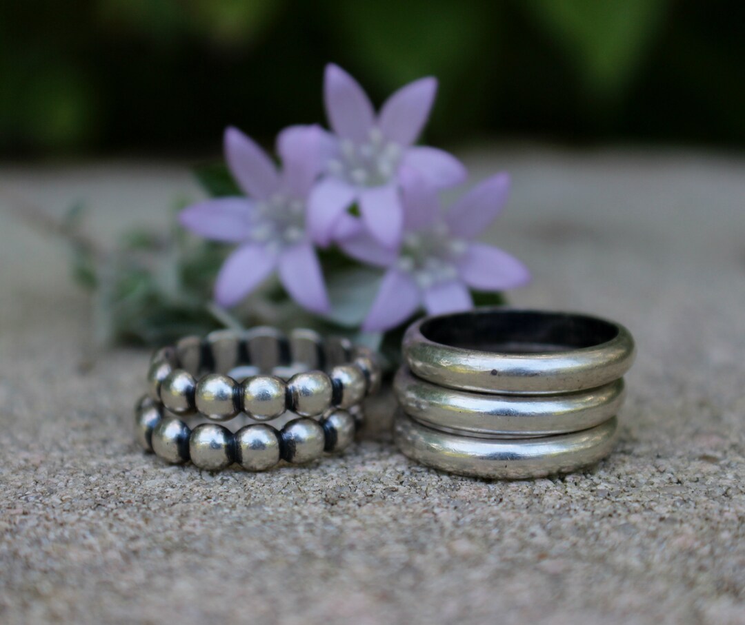 Sterling Silver Stacking Ring Set, Stack Ring Set, Stacker Rings ...
