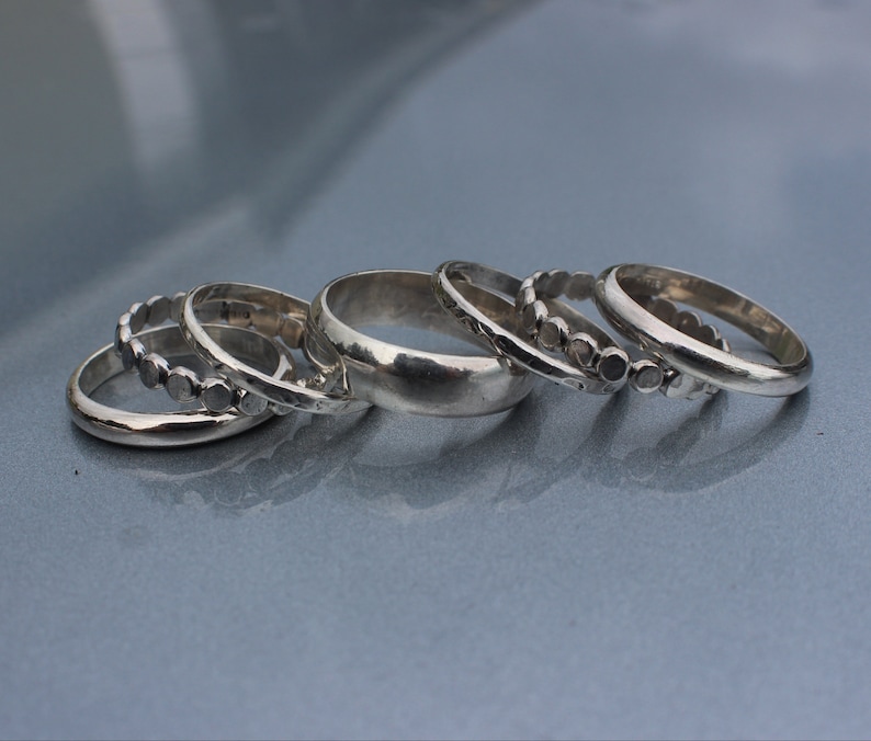 Sterling Silver Stacking Ring Set Stackable Ring Set Stacker | Etsy