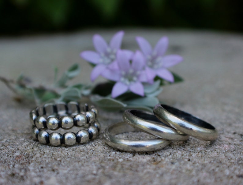 Sterling Silver Stacking Ring Set Stack Ring Set Stacker | Etsy