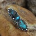 TURQUOISE STATEMENT RING, Rustic Turquoise Jewelry, Southwestern Style ...