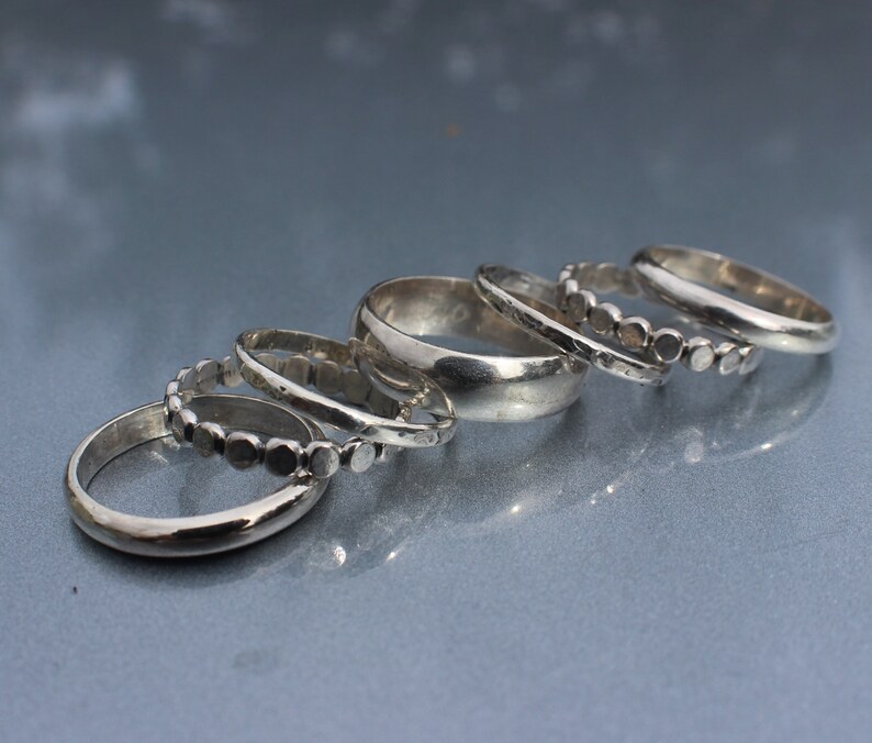 Sterling Silver Stacking Ring Set Stackable Ring Set Stacker | Etsy