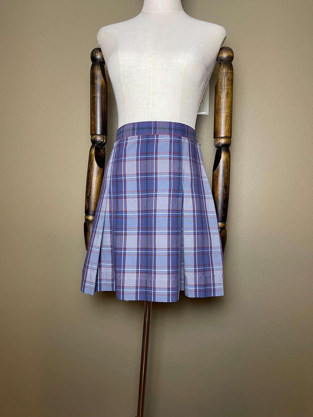 Super Cute Vintage 1990s/y2k Plaid Preppy Pleated Mini School Skirt - Etsy