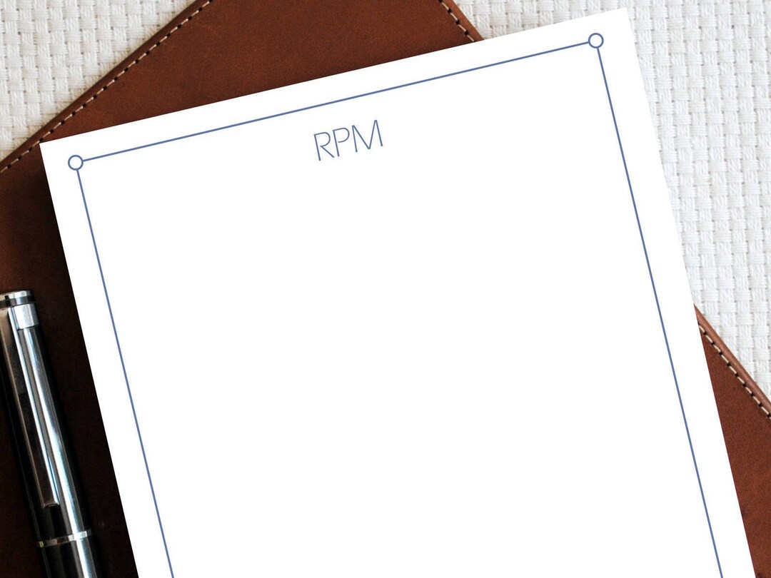 Personalized Notepad, Personalized Monogram Stationery Notepad, Custom ...