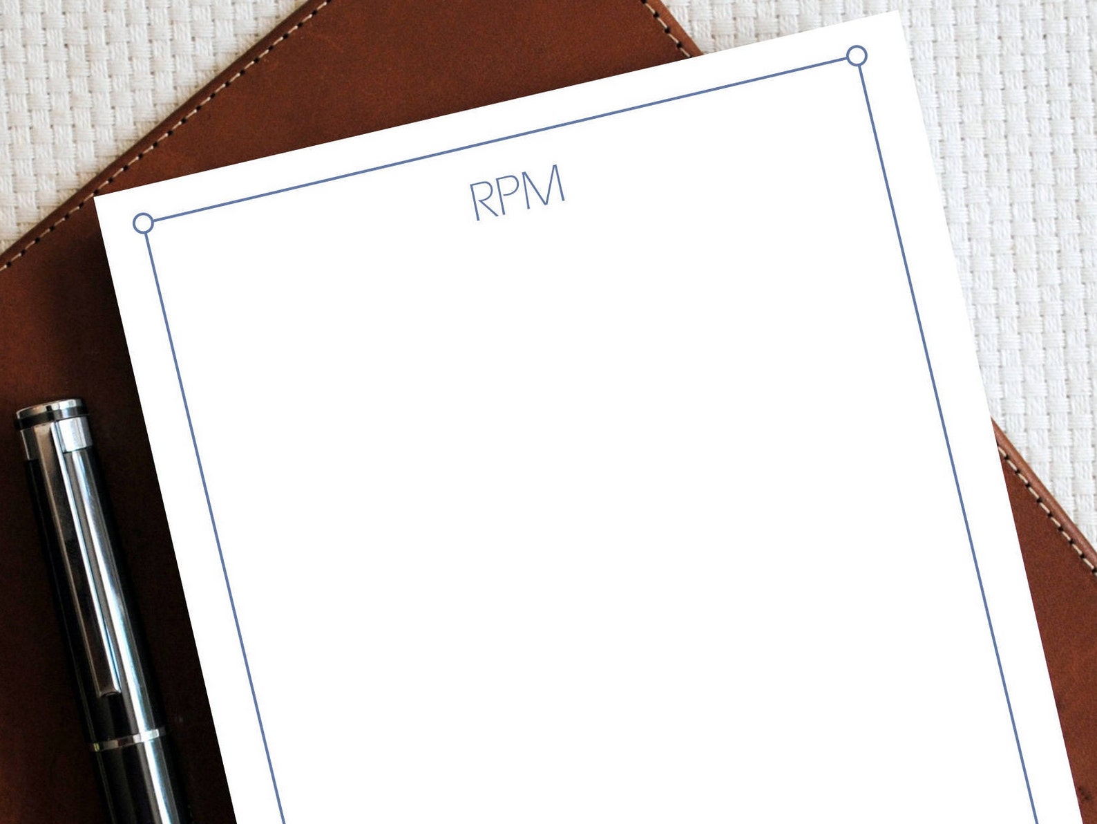 Monogrammed Note Cards Notepad Personalized Stationary - Etsy