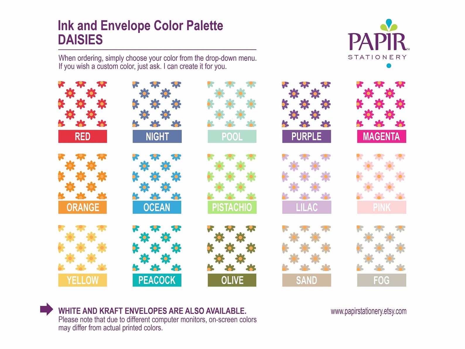 Personalized Notepad DAISIES Custom Notepad 5x7 Inches - Etsy