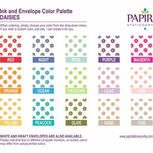 Personalized Notepad, DAISIES Custom Notepad, 5x7 Inches Writing Paper, Choose Color, Cute ...