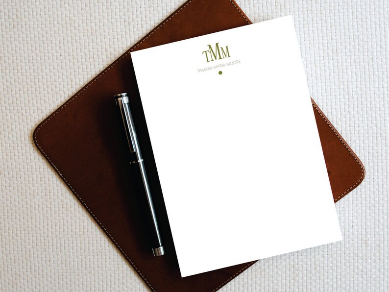 Custom Personalized Notepad Note Pad DOT MONOGRAM Custom | Etsy