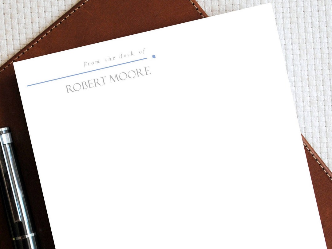 Personalized Formal Stationery Notepad From the Desk Of Gift - Etsy