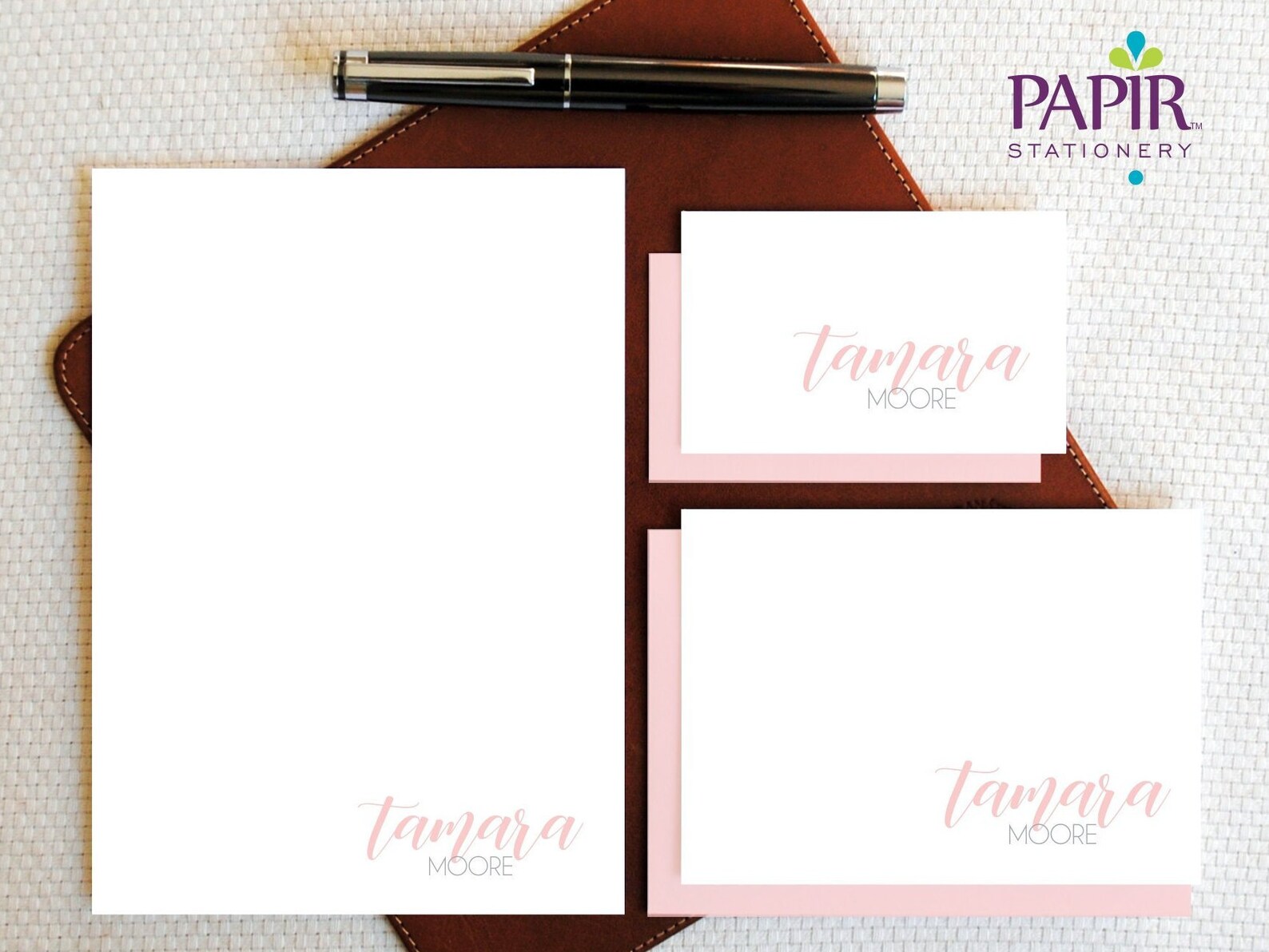 Personalized Stationery With Name in Calligraphy Script, Custom ...