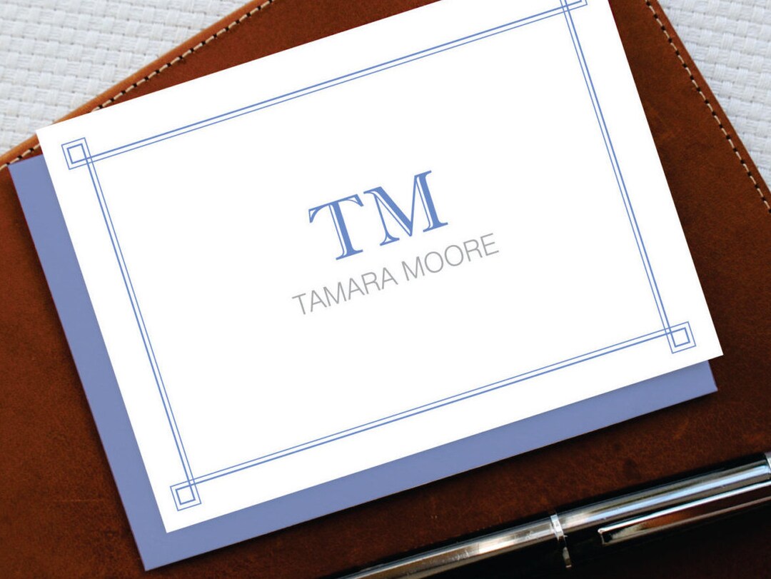 Personalized Stationery, Monogram Stationary Note Cards, BUSINESS ...