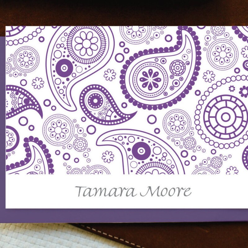 Paisley Note Cards - Etsy