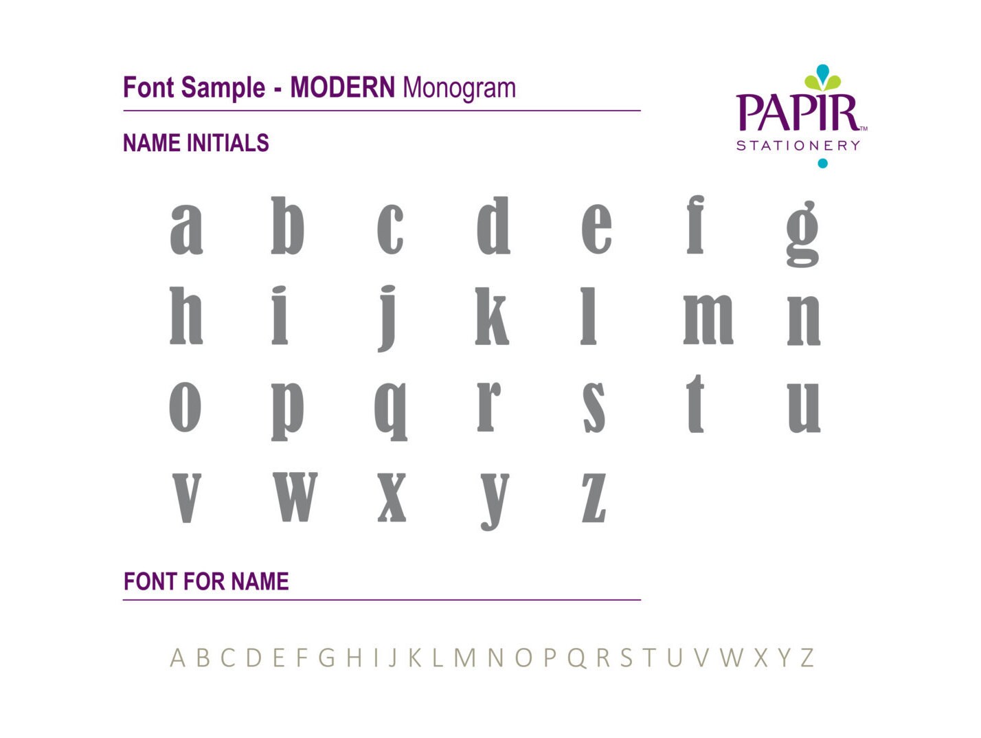 MODERN MONOGRAM Personalized Note Cards Personalized | Etsy