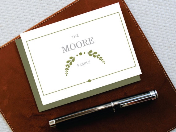 Personalized Stationery Set Personalized Cards Family Name - Etsy
