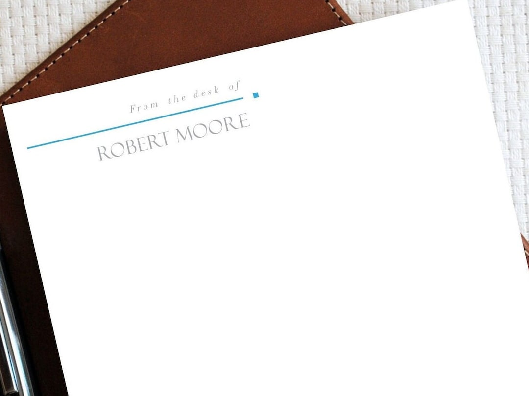 Personalized Formal Stationery Notepad From the Desk Of, Gift for ...
