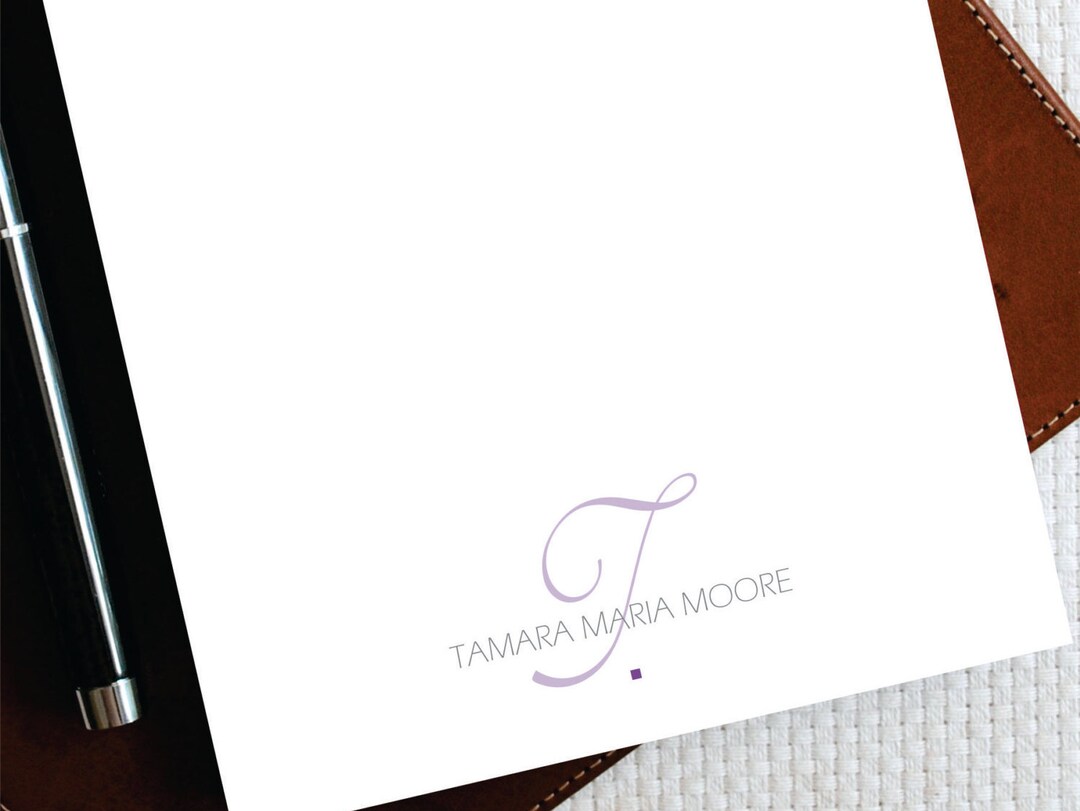 Personalized Notepad, Personalized Stationery Notepad, SHADE MONOGRAM ...