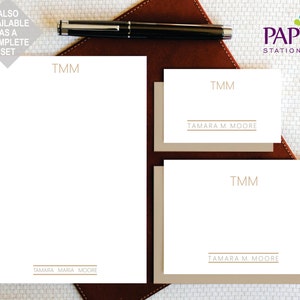 Personalized Notepad, THREE LETTER MONOGRAMMED Notepad, Desk Notepad ...