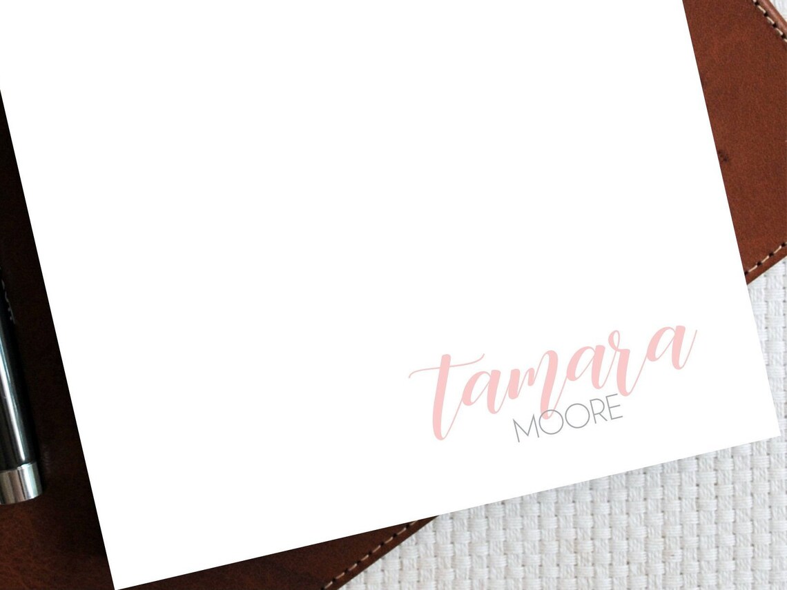 Personalized Stationery With Name in Calligraphy Script, Custom ...