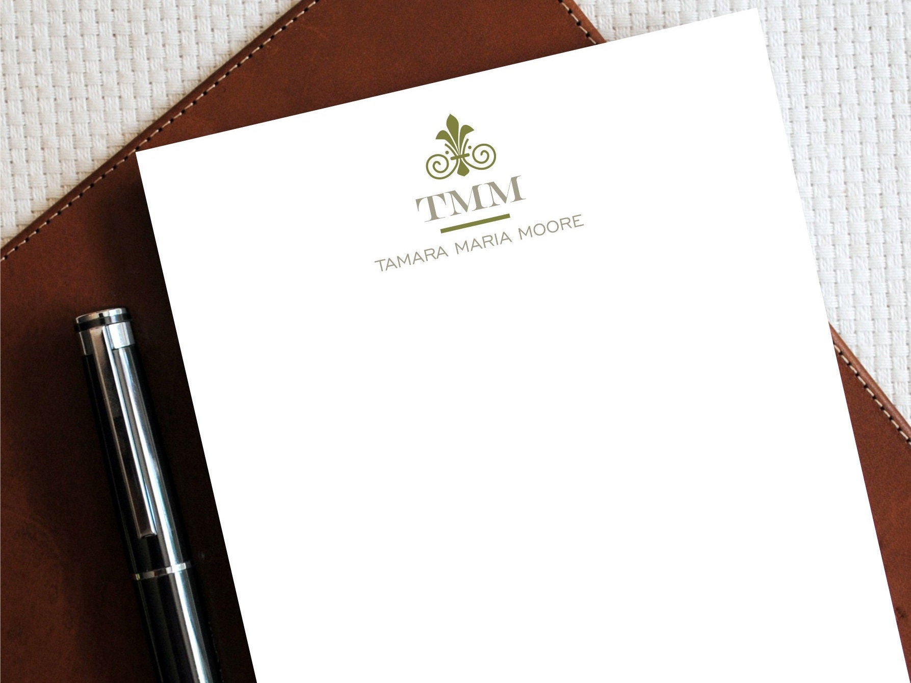 Personalized Stationary- Personalized Stationery - FLEUR DE LIS ...