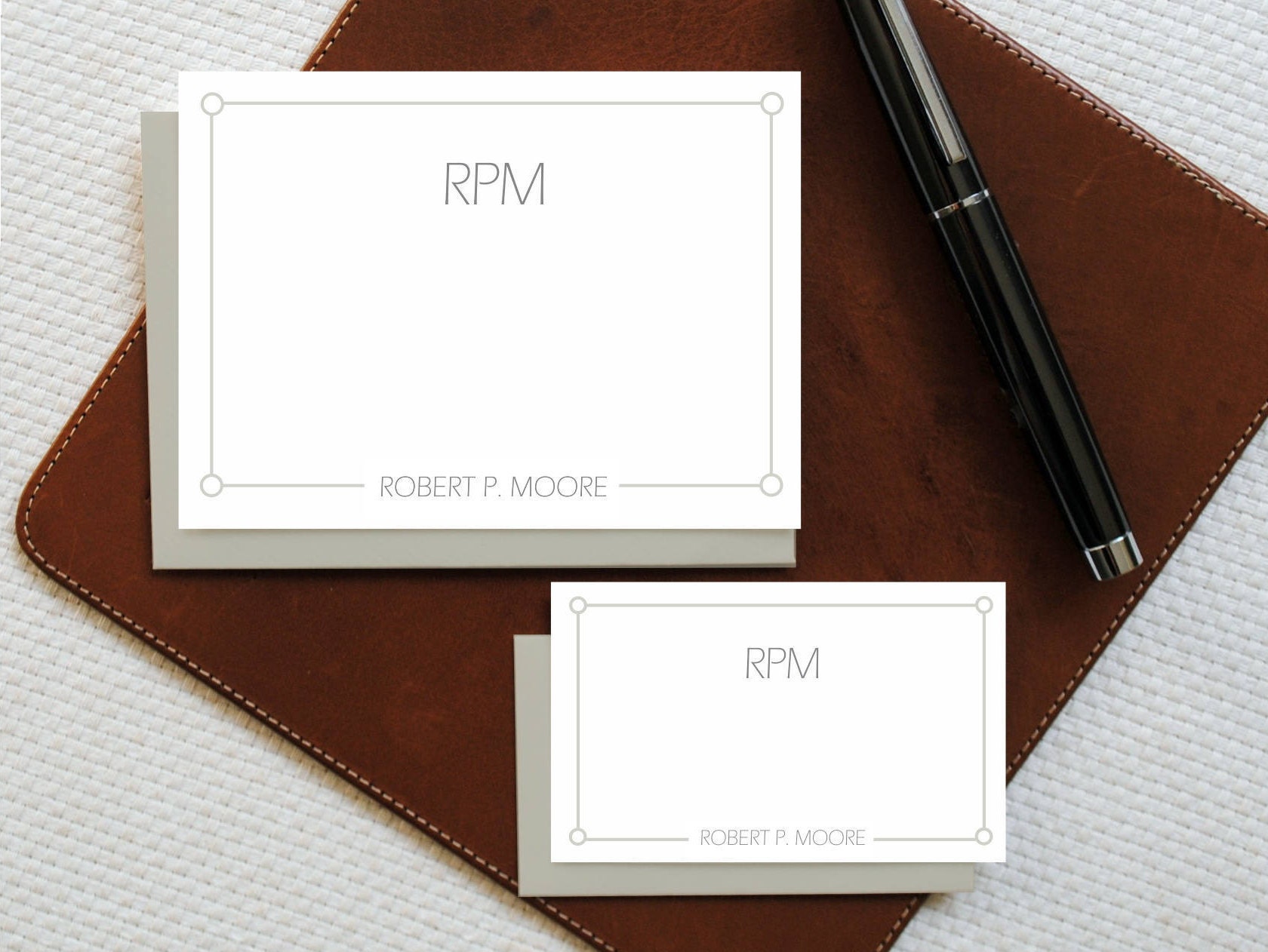 Monogrammed Note Cards Notepad Personalized Stationary | Etsy