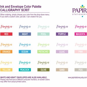 Personalized Stationery With Name in Calligraphy Script, Custom ...