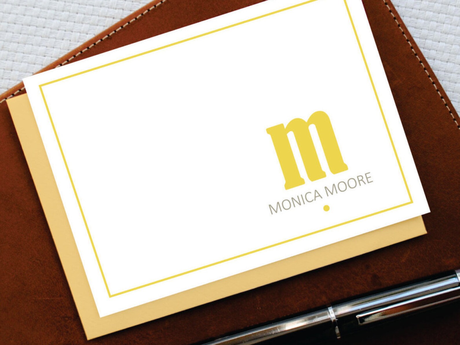 MODERN MONOGRAM Personalized Note Cards Personalized - Etsy