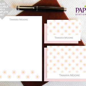 Personalized Notepad, DAISIES Custom Notepad, 5x7 Inches Writing Paper, Choose Color, Cute ...