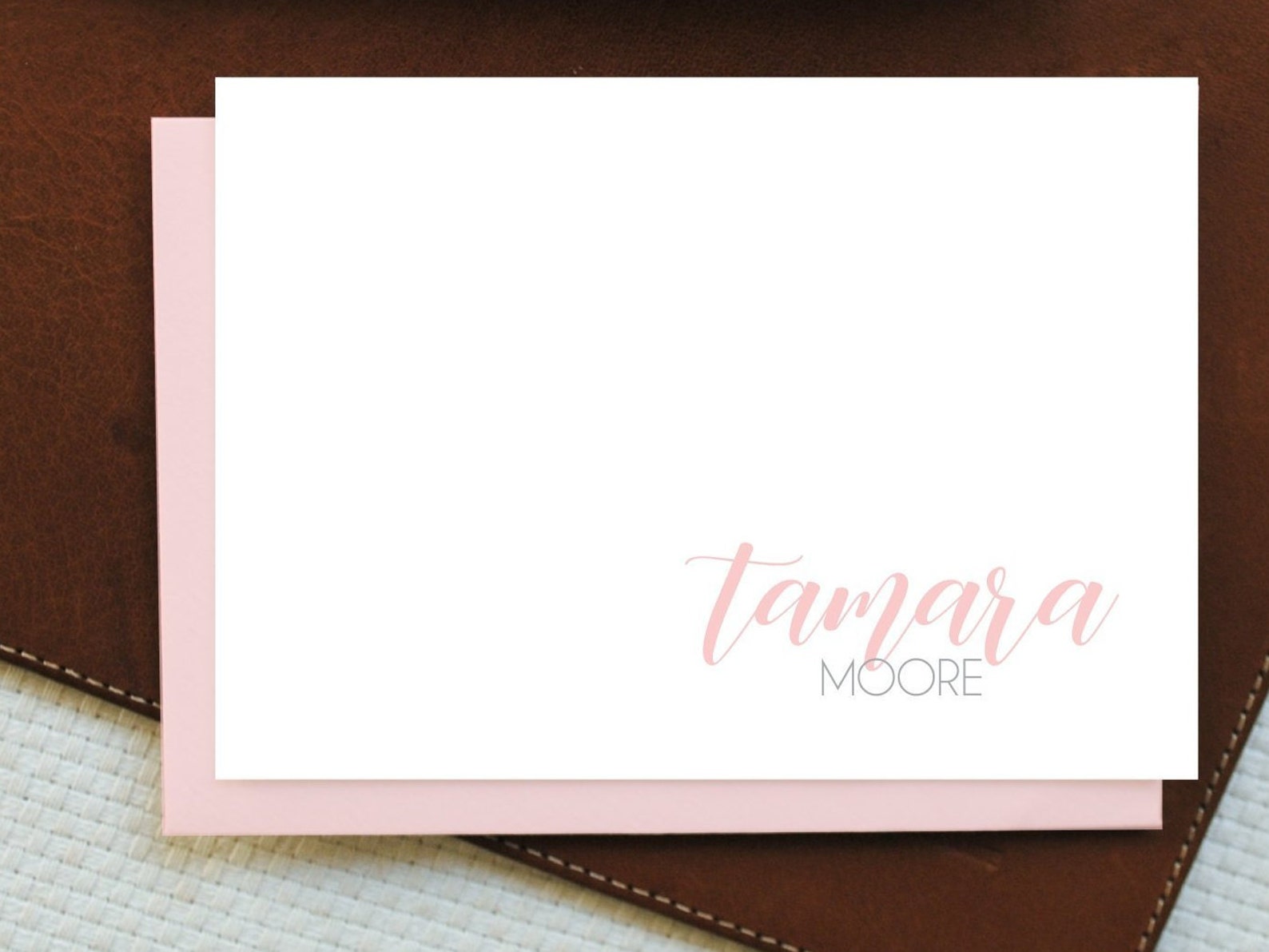 Personalized Note Cards With Name in Calligraphy Script | Etsy