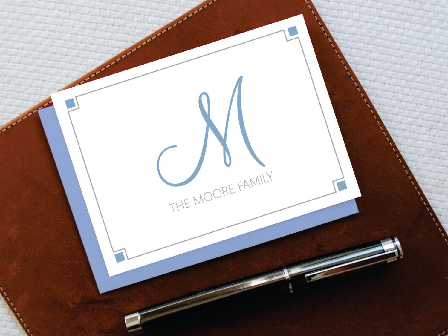 Personalized Note Cards Personalized Stationery Set Family | Etsy