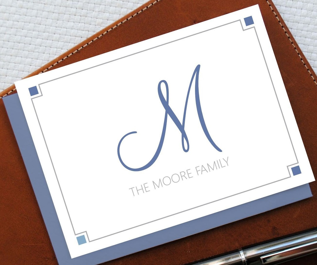 Personalized Note Cards, Personalized Stationery Set, Family Stationery ...
