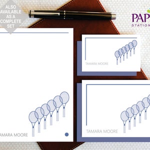 Tennis Coach Gift, Personalized Tennis Note Cards, TENNIS RACKETS ...