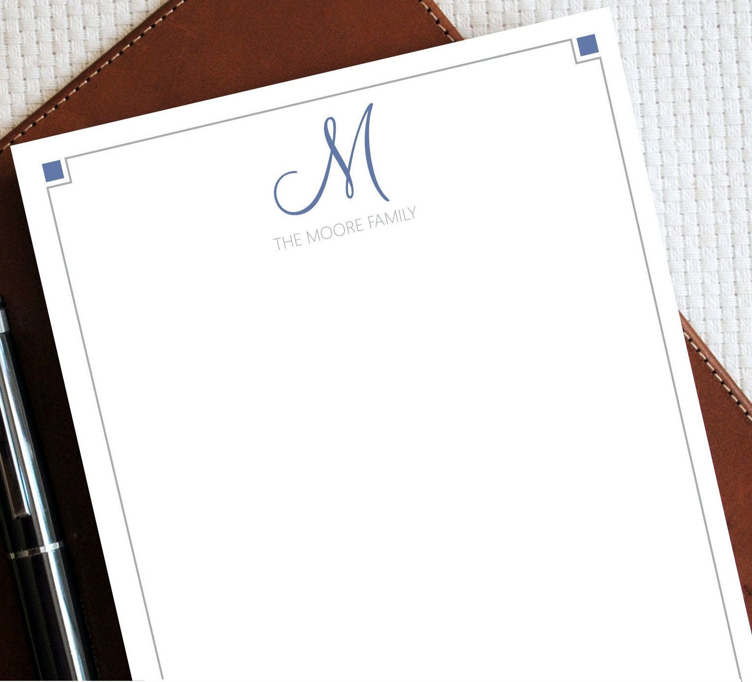 Personalized Notepad ELEGANT MONOGRAM Note Pad Personalized - Etsy