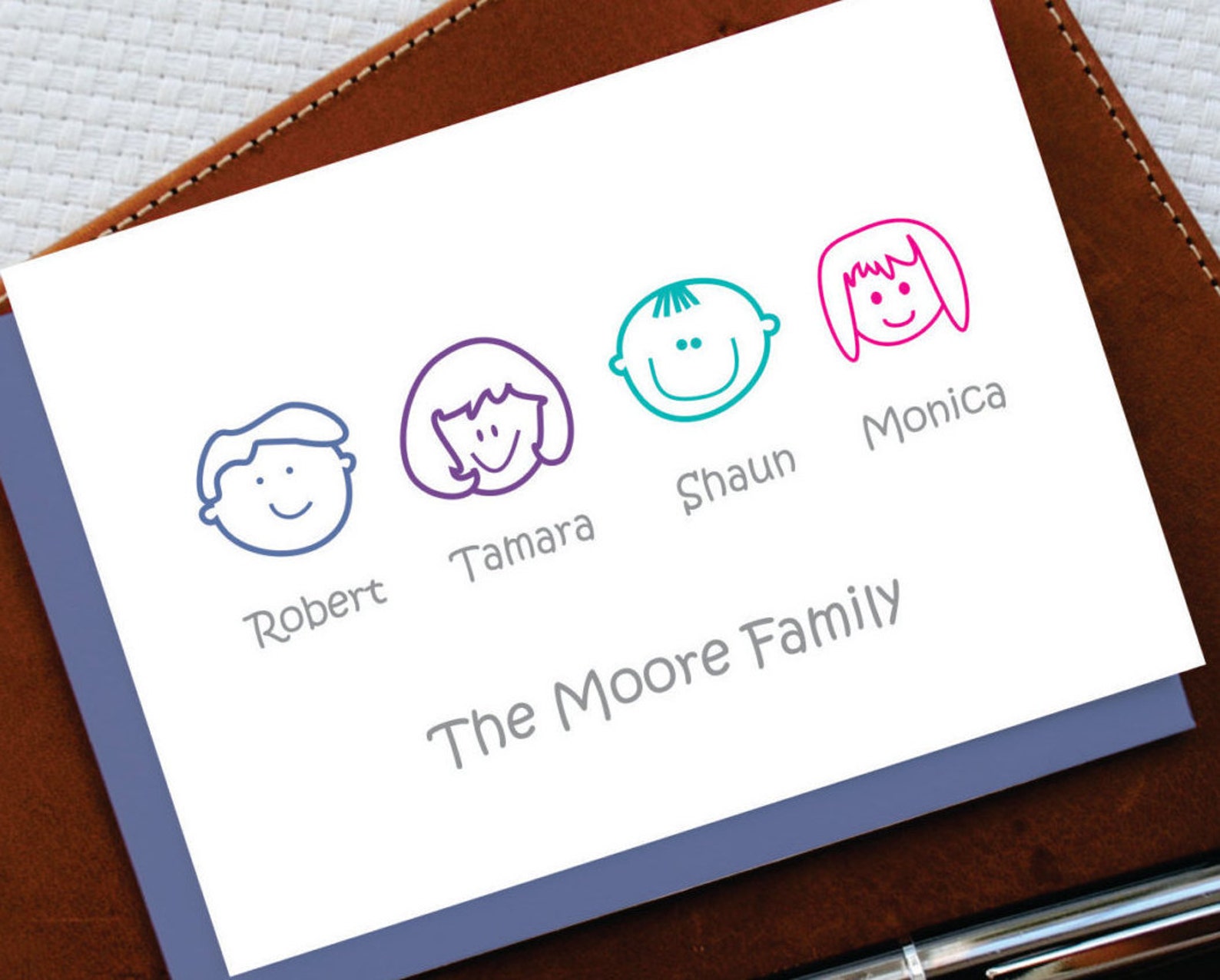 Custom Stationery, Family Stationery Note Cards Personalized With ...