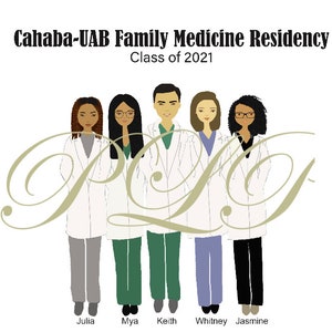 Medical School Graduation Gift, Residency Gift, Animated Portrait ...