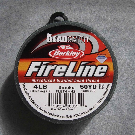 50 Yards FireLine 4 lb. Smoke Braided Bead Thread | Etsy