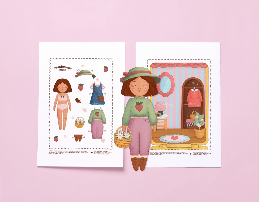 Paper Doll Printable, Digital Download Activity for Kids or Journaling ...