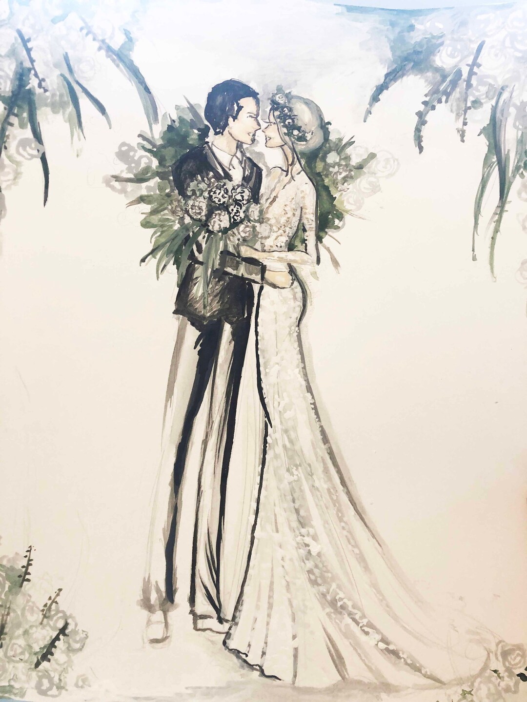 Couple Sketch of You and Your Partner! - Etsy