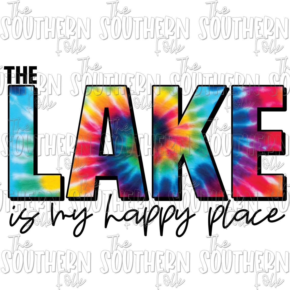 The Lake is My Happy Place PNG File, Sublimation Design, Digital ...