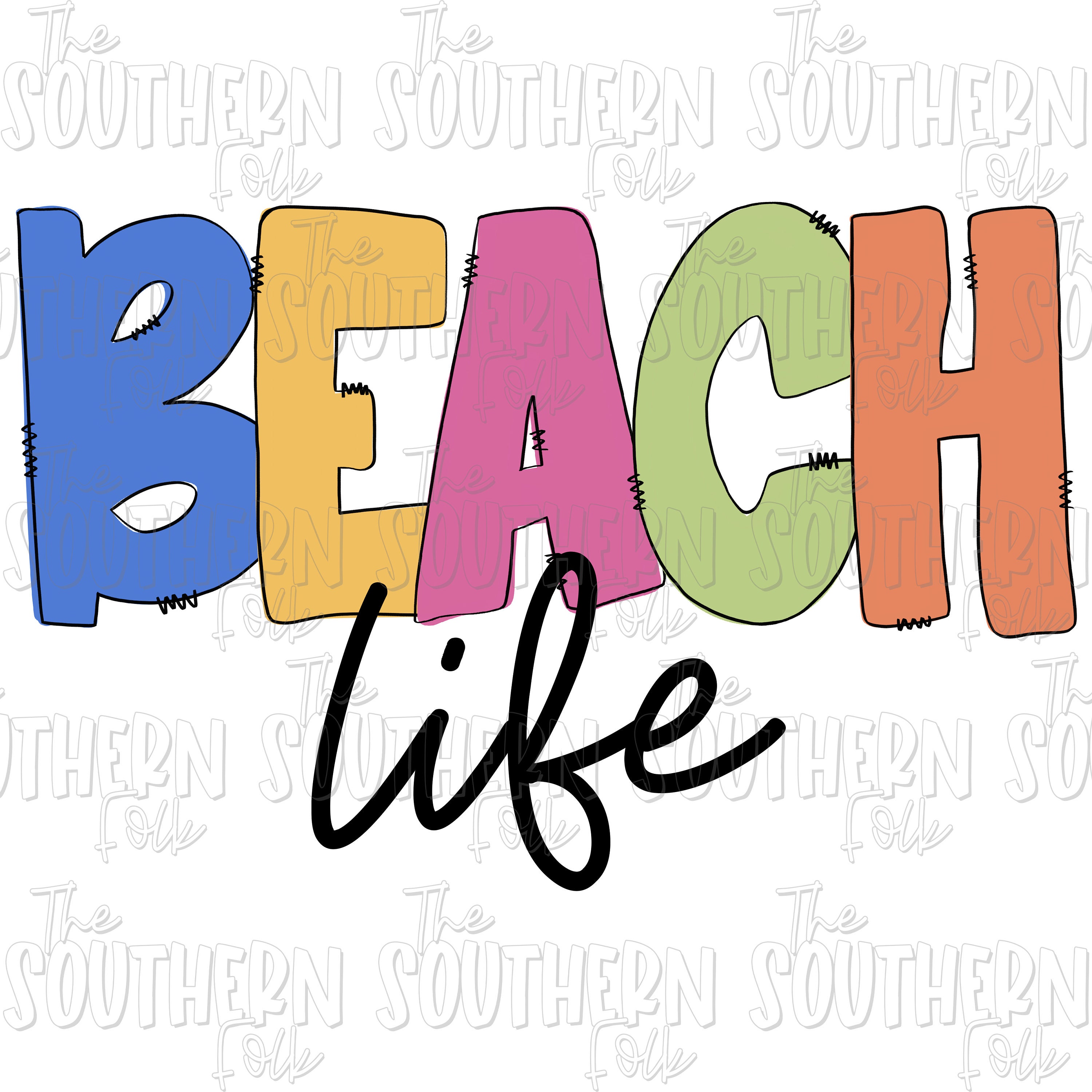 Beach Life PNG File Sublimation Design Digital Download | Etsy