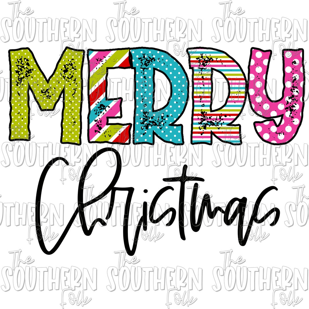 Merry Christmas Sublimation Design, PNG File, Digital Download ...